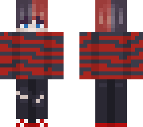 Black and Red Emo Boy | Minecraft Skin