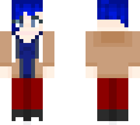 Blue haired gamer girl | Minecraft Skin