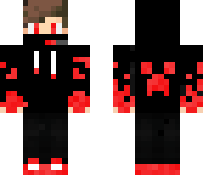 Red neon gamer boy | Minecraft Skin
