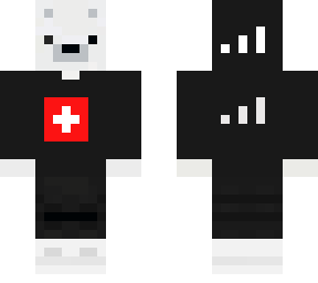 Winter Polar bear fitting to black OF cape | Minecraft Skin
