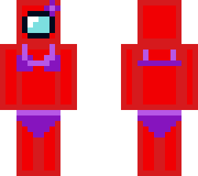 amongus sus bikini red sus hot | Minecraft Skin