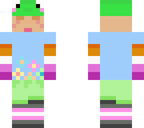Demi girl frog skin | Minecraft Skin