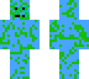 Blue Man infected by germs | Minecraft Skin