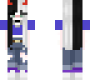 Egirl with Neon Violette | Minecraft Skin