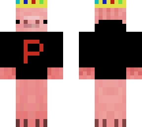 Pig With Crown Minecraft Skins