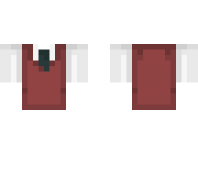 Red sweater with elbow long vest | Minecraft Skin