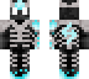 Skeleton of the Blue Lightning (REUPLOAD) | Minecraft Skin