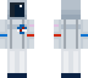 astronaut w techno support ribbon | Minecraft Skin
