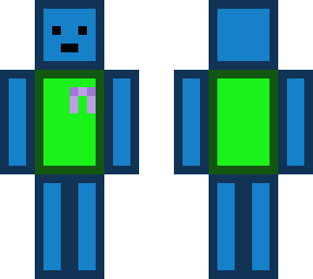 Green & Blue with lavander bow | Minecraft Skin