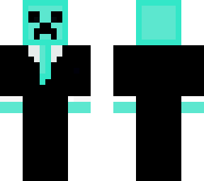 Light Blue Office Creeper | Minecraft Skin