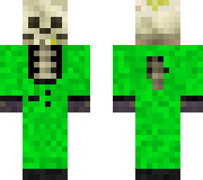 Green Neon Skeleton Minecraft Skins