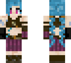 Jinx skin Arcane edited | Minecraft Skin