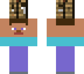 Steve holding a crafting table | Minecraft Skin