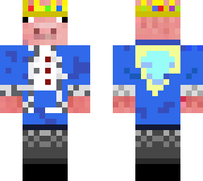 technoblade with blue suit | Minecraft Skin