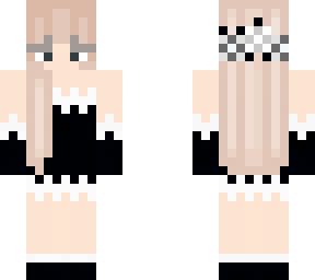 Black dress with ruffles | Minecraft Skin