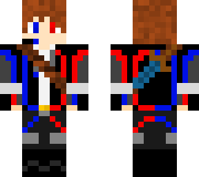 Blue and red gamer guy | Minecraft Skin