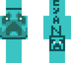 Cyan creepers | Minecraft Skin