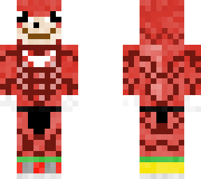 uganda knuckles muscle growth | Minecraft Skin