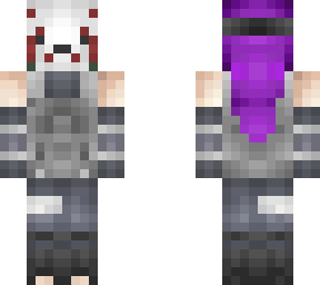 Anbu Black Ops; Purple Hair (Unmaskable) | Minecraft Skin