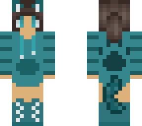 Blue Cat Girl | Minecraft Skin