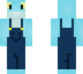 Blue Frog with Overalls | Minecraft Skin