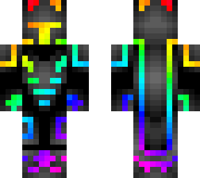 Rainbow Fade Knight | Minecraft Skin