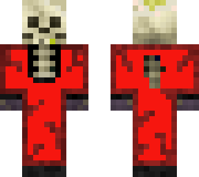 Red Skeleton Minecraft Skins
