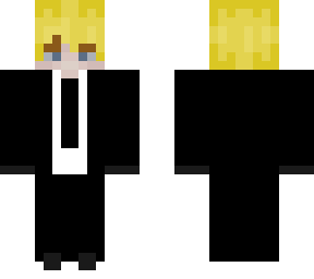 suit yellow hair | Minecraft Skin