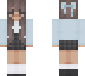 Blue bow girl | Minecraft Skin