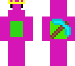 Pink with pickaxe | Minecraft Skin