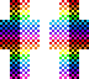 Rainbow Glitch Skin | Minecraft Skin