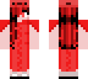 red girl with bear hat | Minecraft Skin