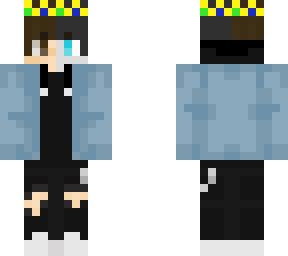 denim jacket with hoodie | Minecraft Skin