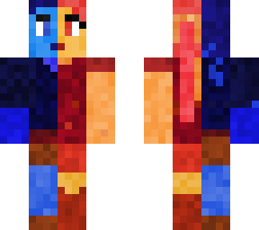 fire and water boy | Minecraft Skins