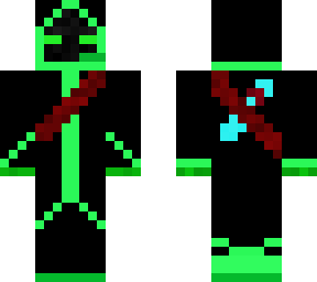 Cool green gamer skin | Minecraft Skin