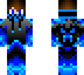 Neon Blue Creeper Gamer Boy | Minecraft Skin