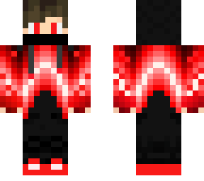Red gamer boy (with effects) | Minecraft Skin
