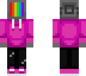 pink tv head | Minecraft Skin