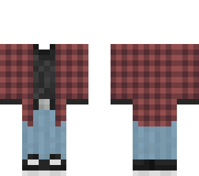 red plaid shirt template | Minecraft Skin