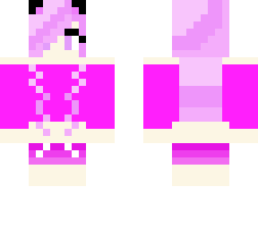 Kawai fuchsia girl | Minecraft Skin