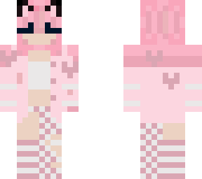 Pink Cat Girl | Minecraft Skins