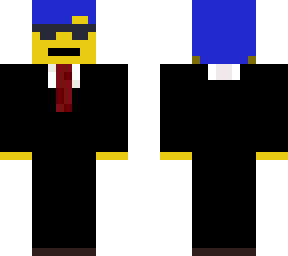 CEO blue hair yellow guy | Minecraft Skin