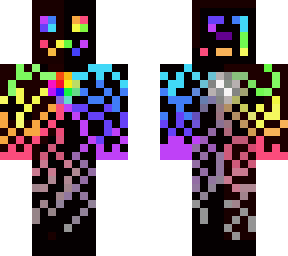 Rainbow cat | Minecraft Skin