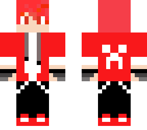 Red Gamer boy Creeper | Minecraft Skin