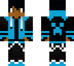 blue gamer boy!!! | Minecraft Skin