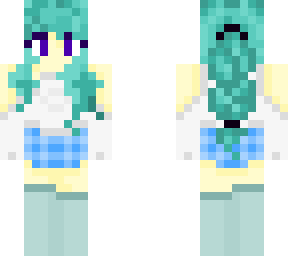 Cute Blue Hair Girl | Minecraft Skin