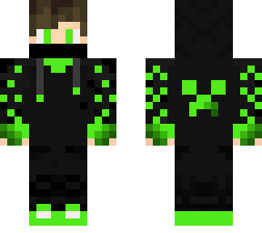 Green Creeper Gamer | Minecraft Skin