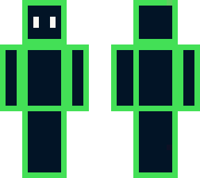 Green Minecraft Outlined Skin | Minecraft Skins