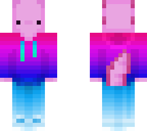 Rainbow Axolotl | Minecraft Skin