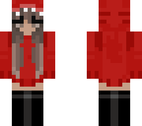 Red Shark Matching Girl | Minecraft Skin